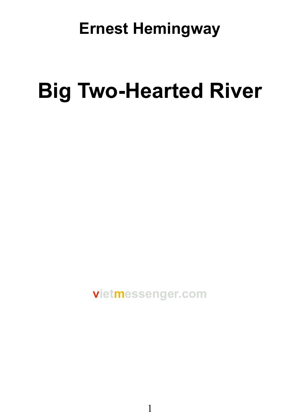Big Two-Hearted River | PDF to Flipbook
