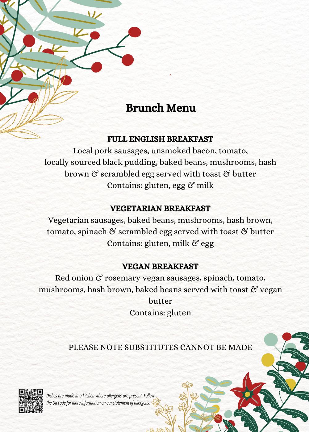 Brunch Menu