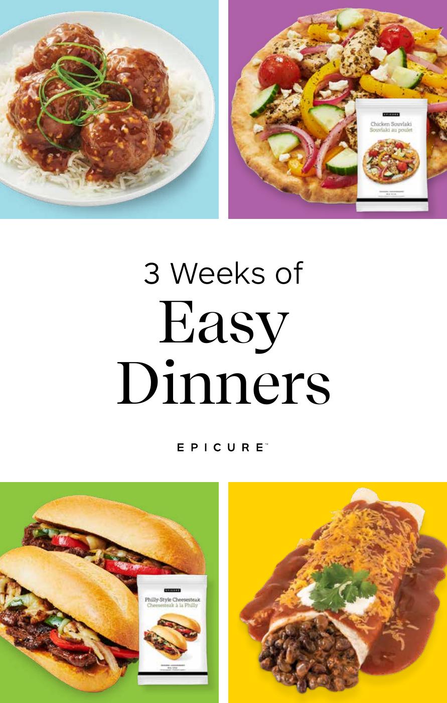 3 Weeks of Easy Dinner