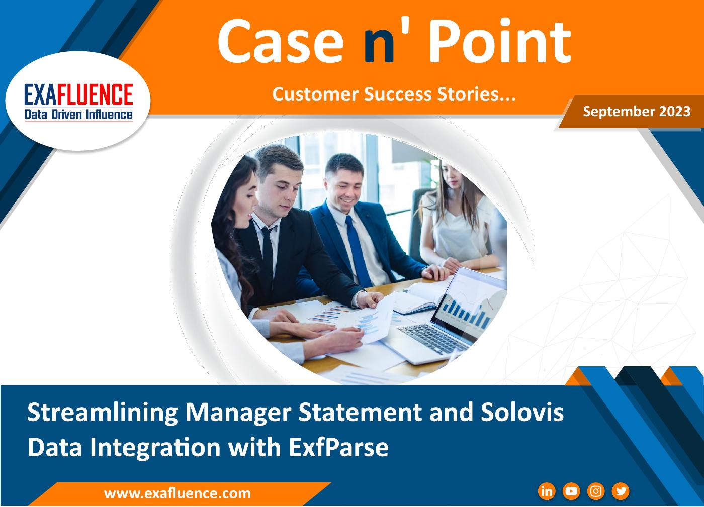 Streamlining Manager Statement and solovis Data Integration Exfpraser