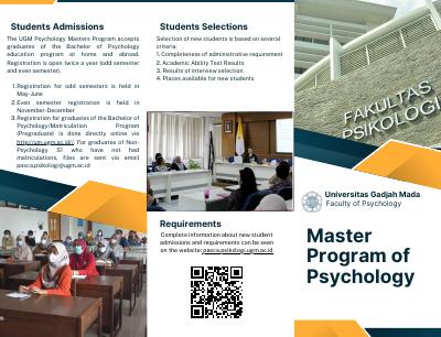 Brochure_Master of Psychology_Faculty of Psychology UGM | PDF to Flipbook