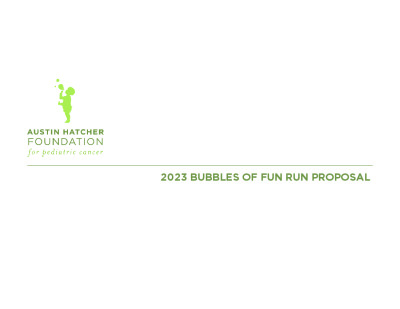 2023 Bubbles of Fun Run Sponsorship Proposal