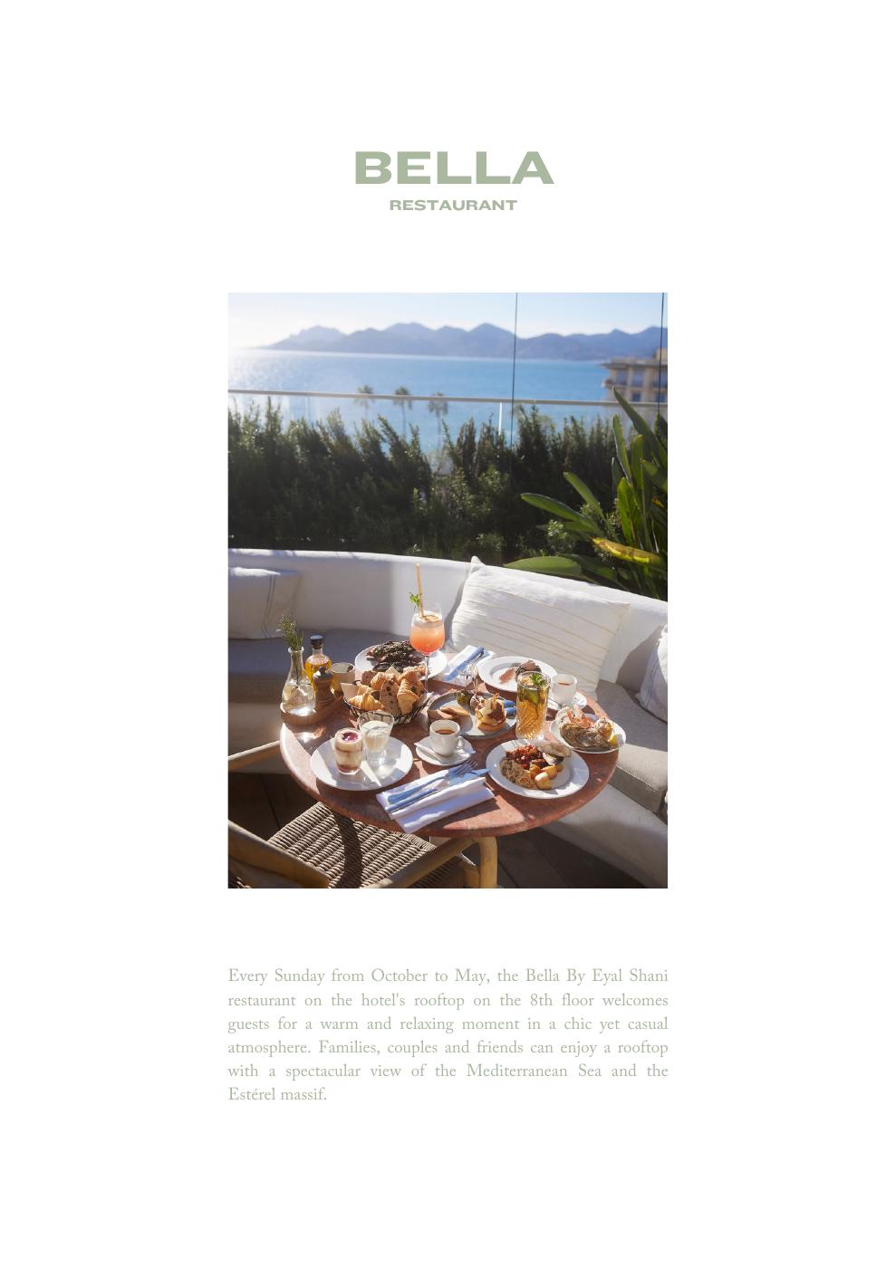 Menu Brunch UK - Restaurant Bella