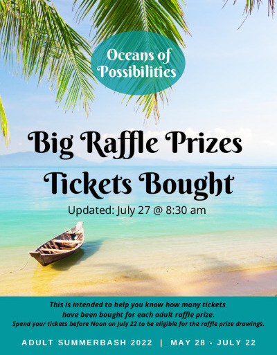 Adult Raffle Prizes 2022 Tickets Bought