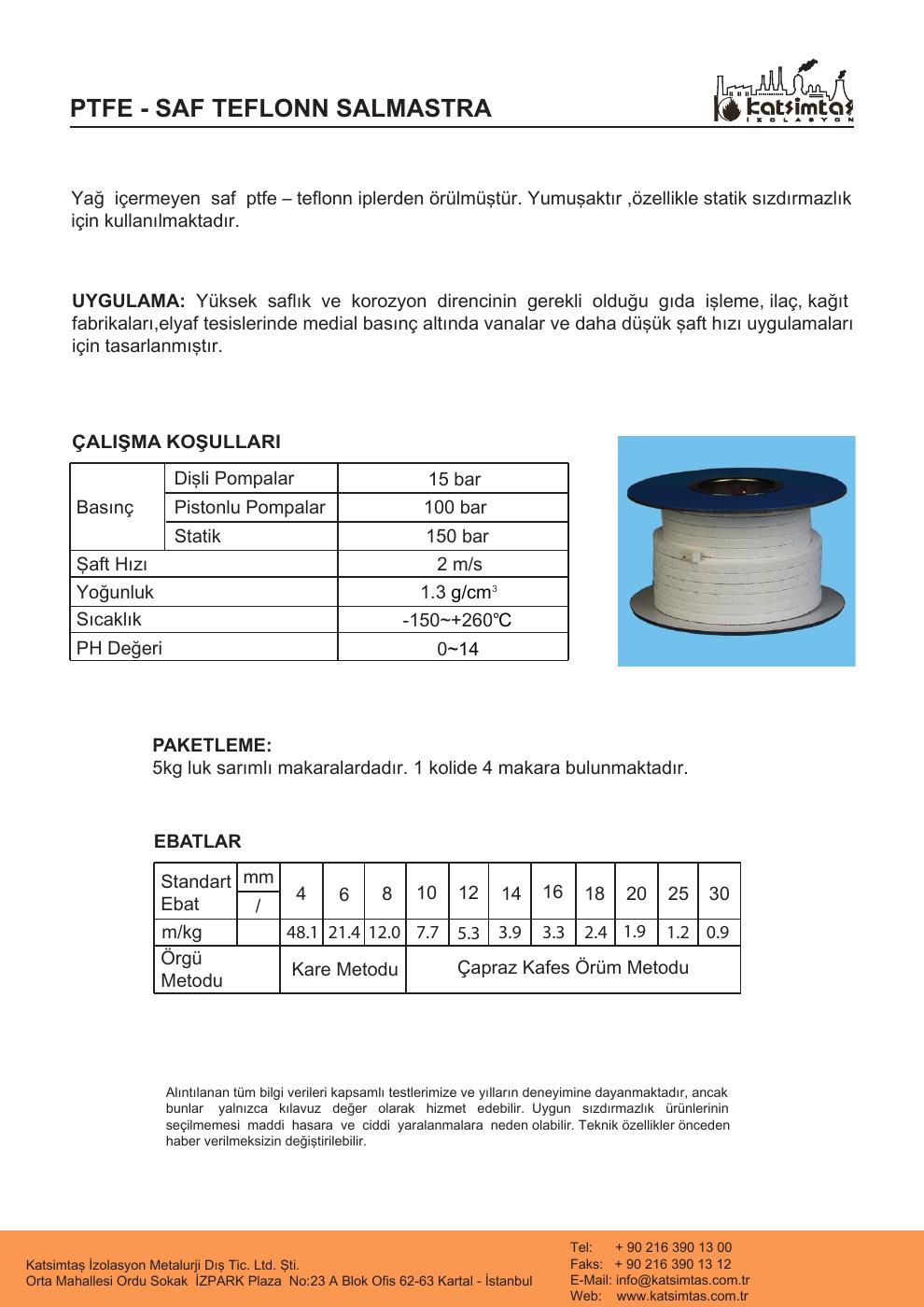 Teflon Salmastra Ürün Kataloğu | PDF to Flipbook