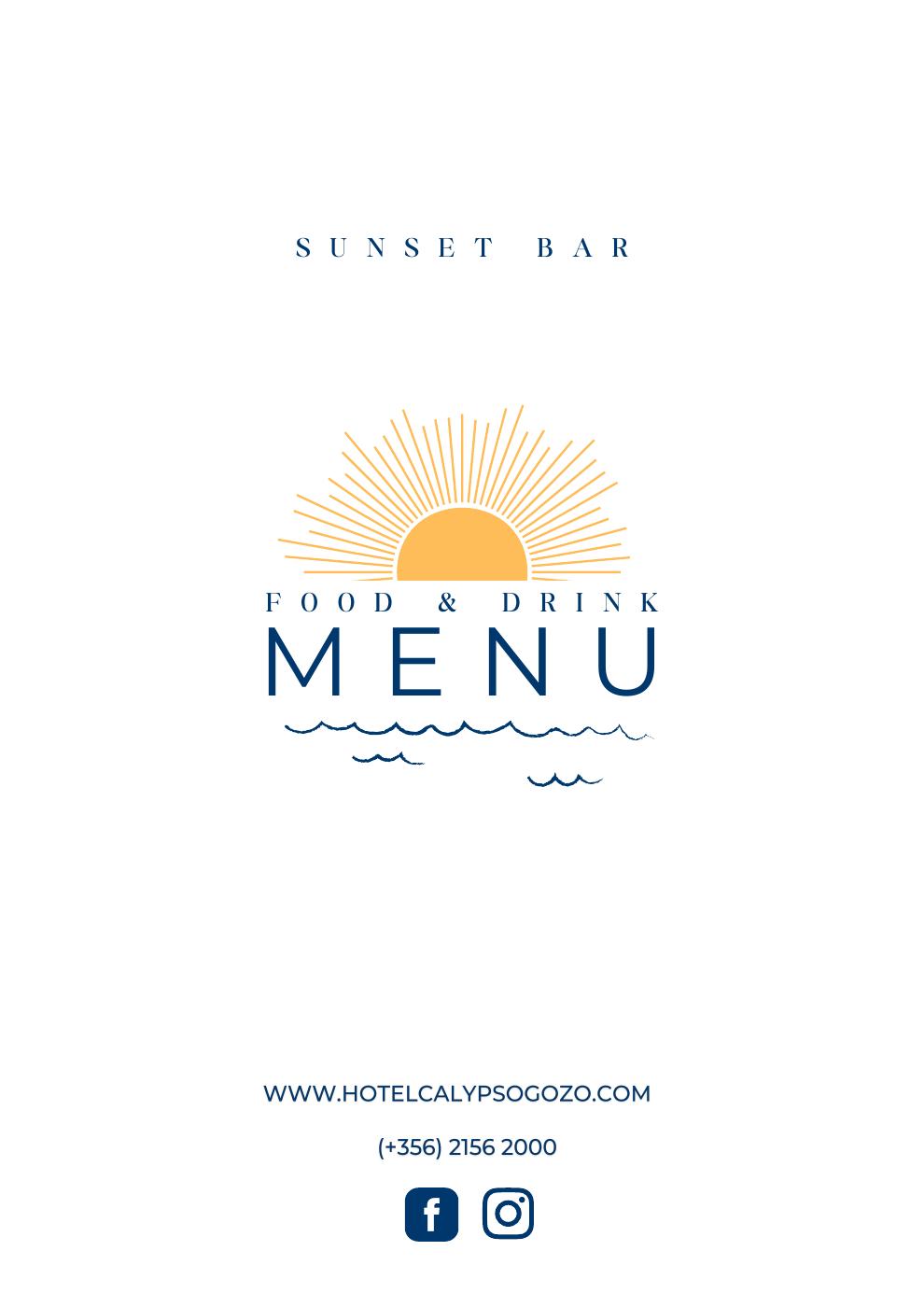 Sunset Menu | PDF to Flipbook