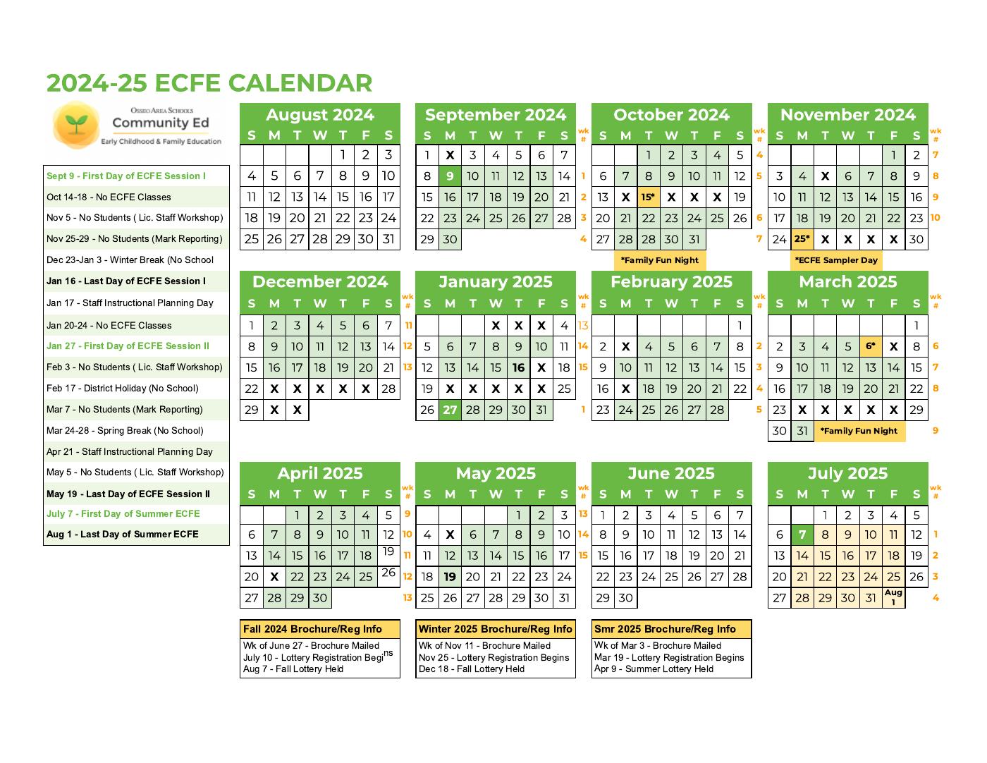Online Flipbook | 2024-25 ECFE Calendar