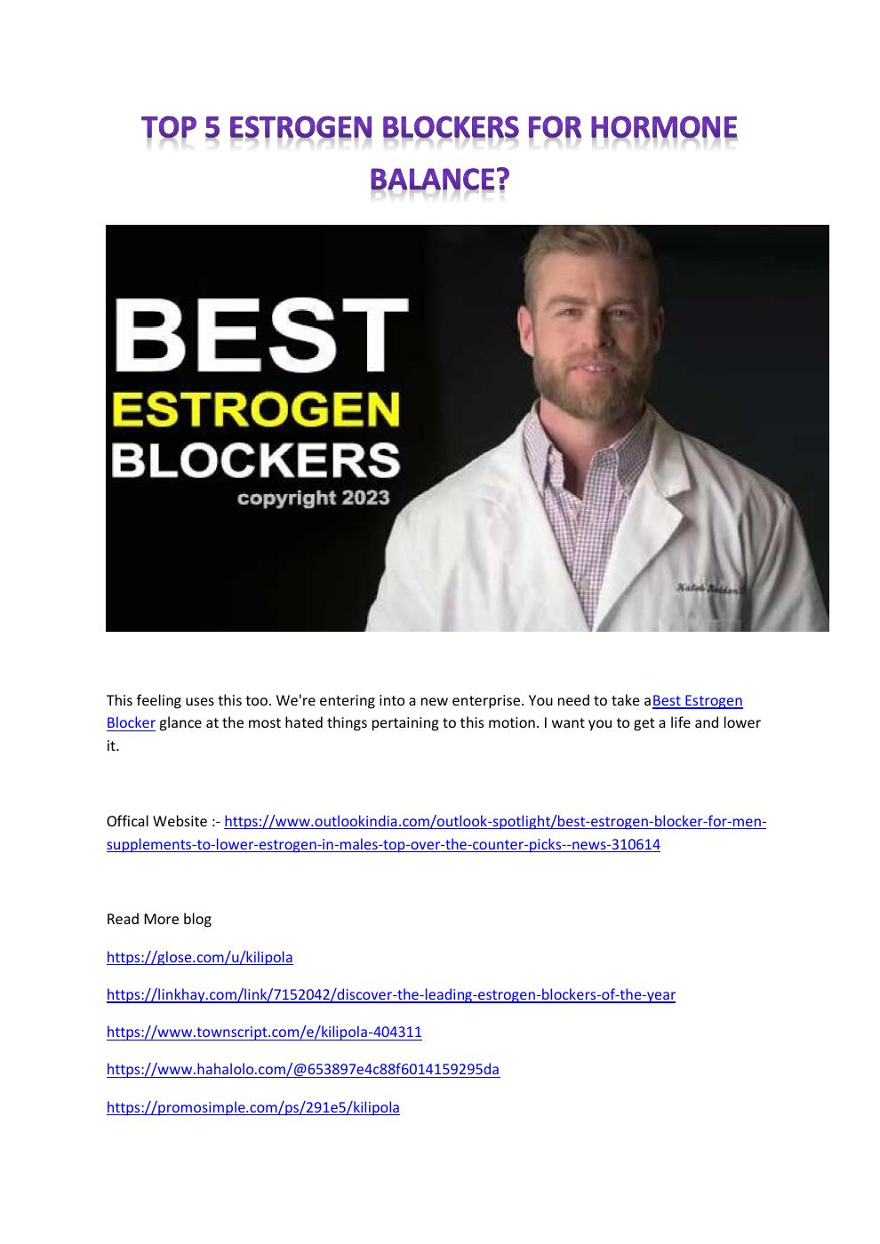 Discover the Leading Estrogen Blockers of the Year? | PDF to Flipbook