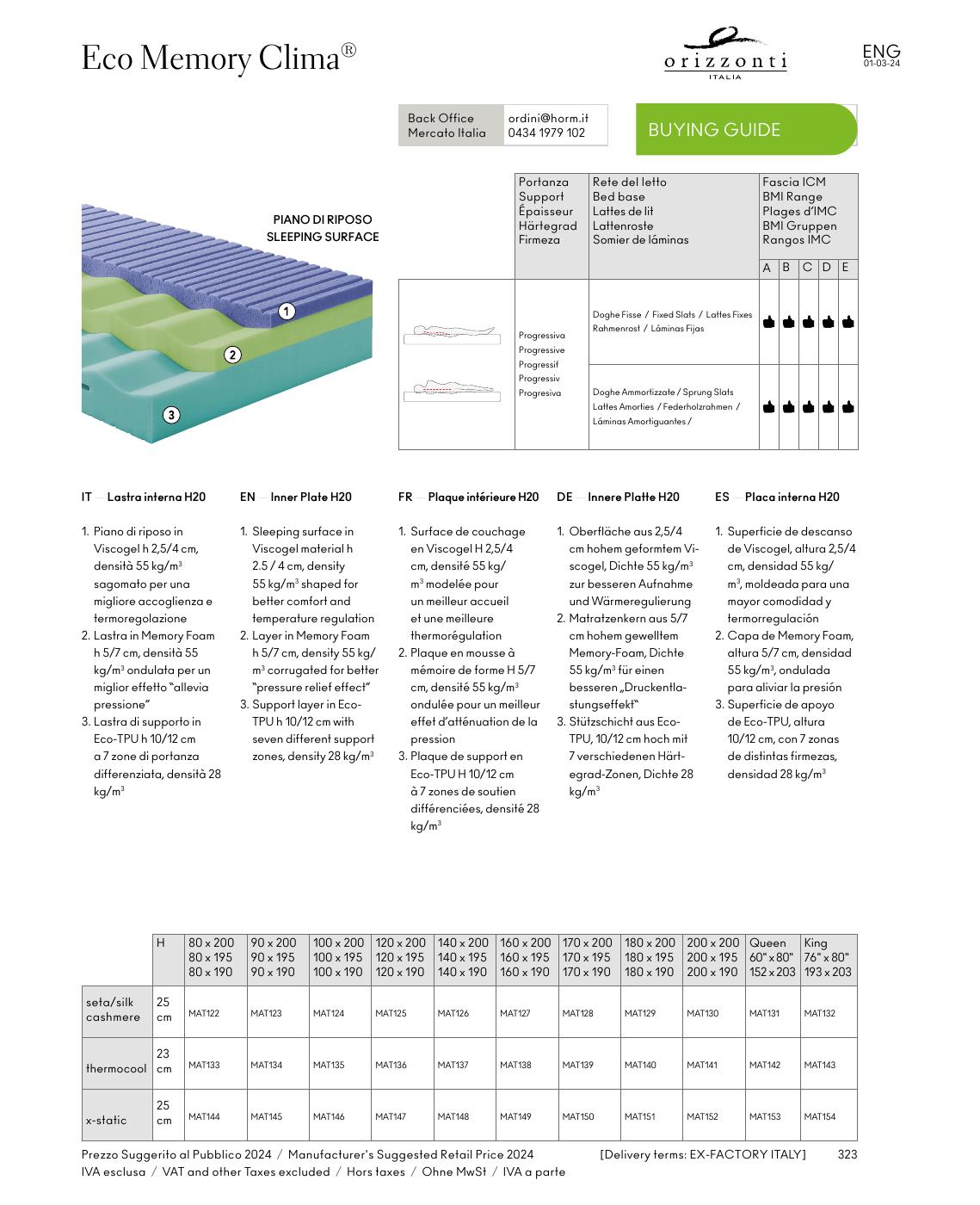 Eco Memory Clima-Tech Sheet ENG