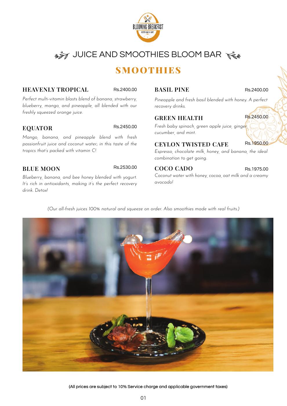 Blooming Breakfast Restaurant Menu | PDF to Flipbook