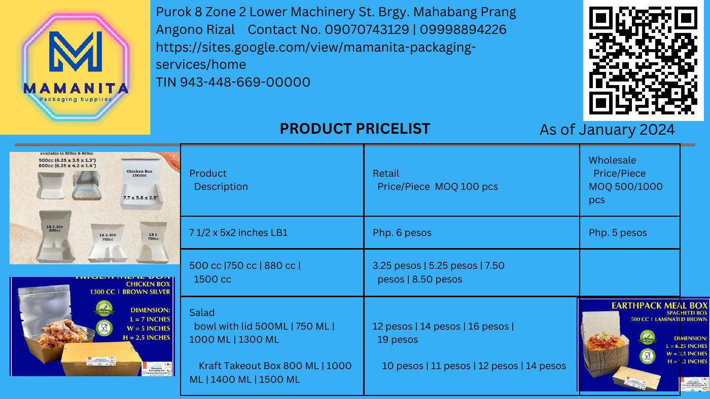 Mamanita Packaging Supplies Pricelist June2024 | PDF to Flipbook