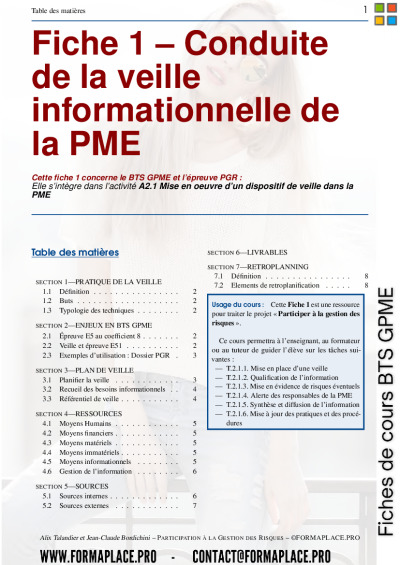CONDUITE VEILLE GPME