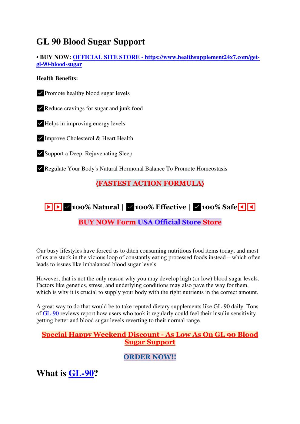 GL-90 Blood Sugar [2024 NEW Offerrr!] For Managing Healthy Blood Levels | Blood Sugar | Healthy ...