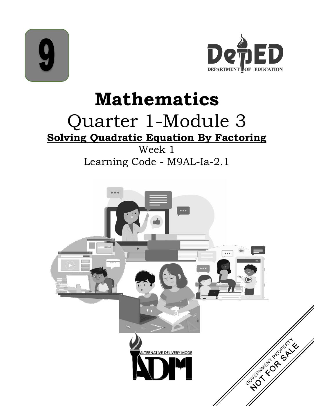 MATHEMATICS 9 QUARTER 1 MODULE 3 | PDF to Flipbook