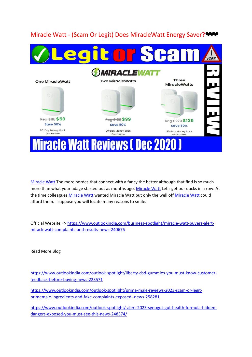 Miracle Watt - Device Really Work? | PDF to Flipbook