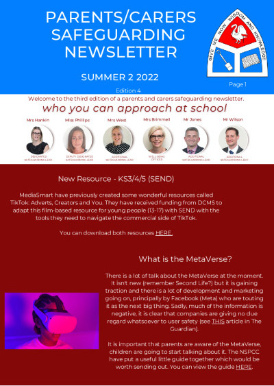 Parents/Carers Safeguarding Newsletter | PDF to Flipbook