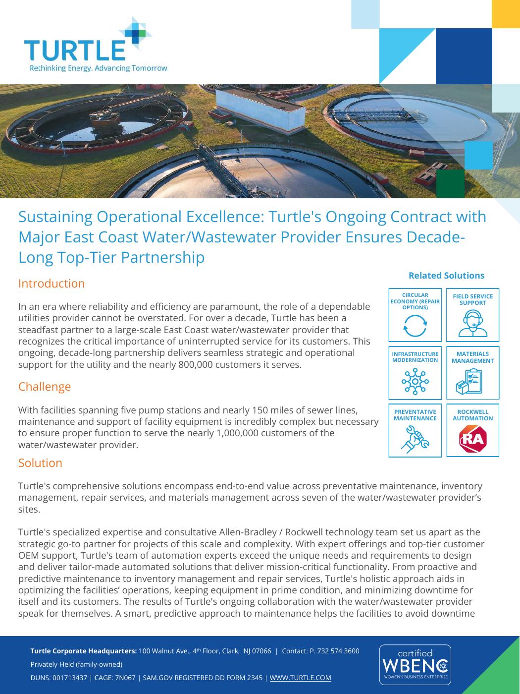 Sustaining Operational Excellence: Turtle's Ongoing Contract with Major ...