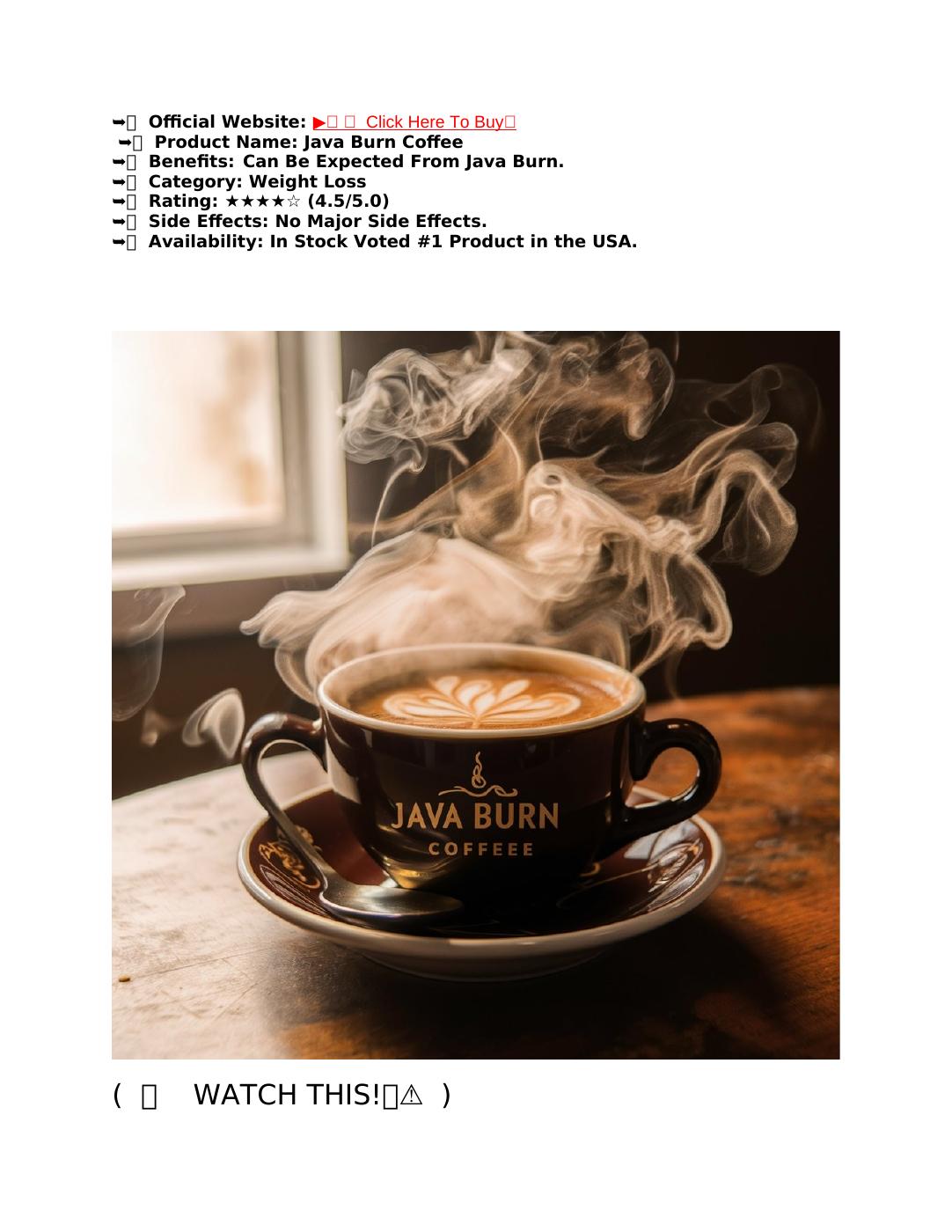 "I was skeptical at first, but TEA BURN REVIEWS Fat Burning Coffee ...