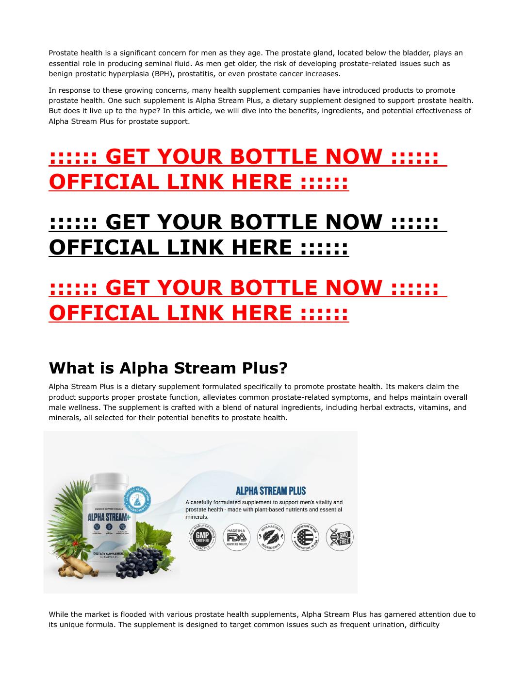 Alpha Stream Plus Walmart: Benefits, Reviews, and Expert Opinions | PDF to Flipbook