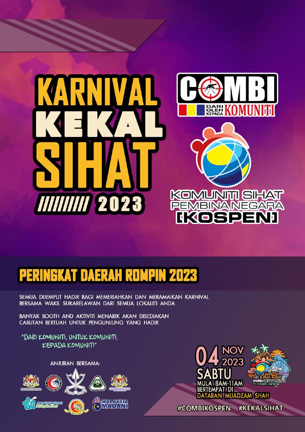 KARNIVAL KEKAL SIHAT COMBI KOSPEN DAERAH ROMPIN 2023 | PDF to Flipbook