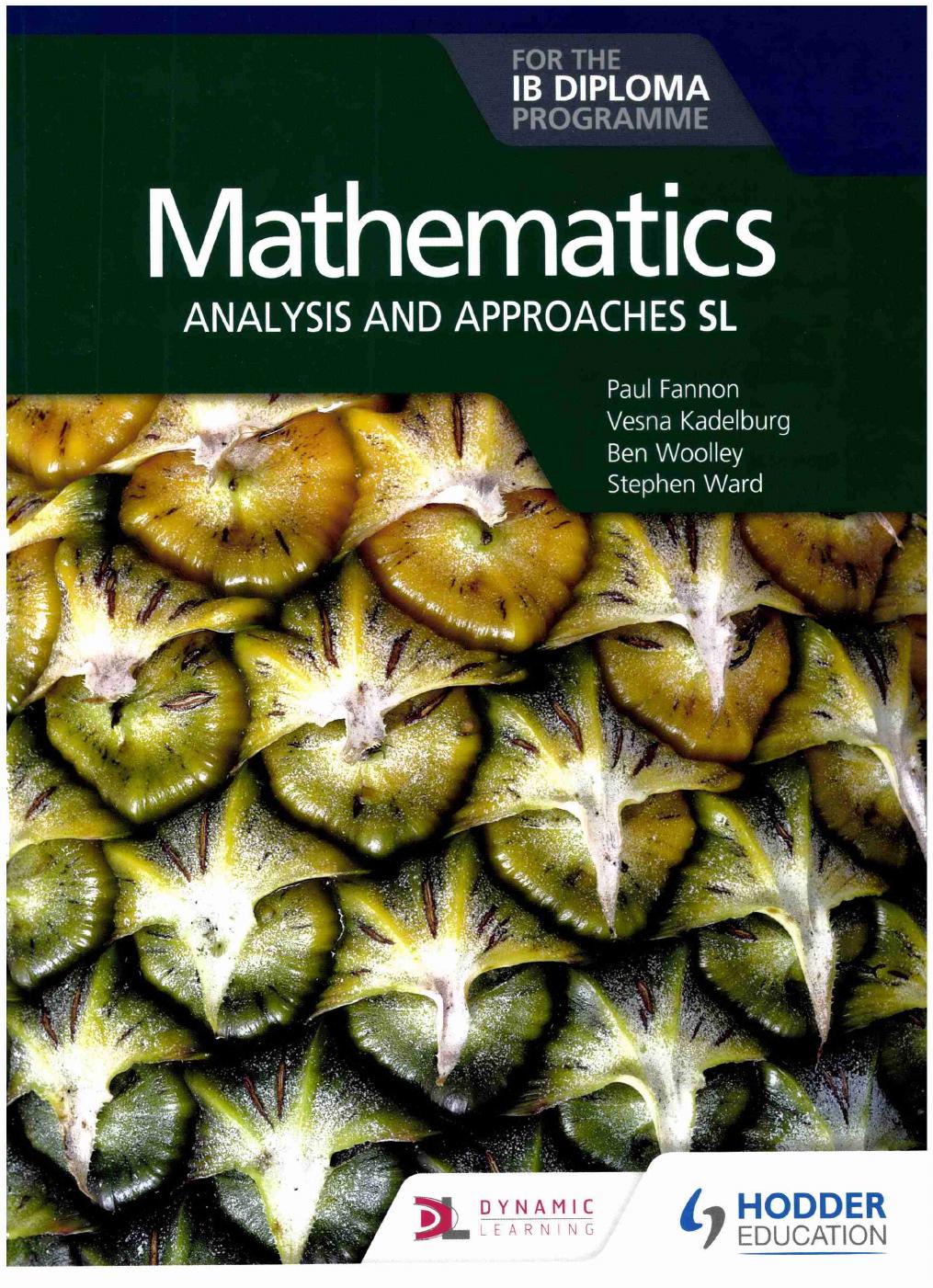 9781510462359 Mathematics for the IB Diploma Analysis and a