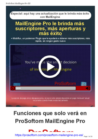 ProSoftom MailEngine Pro ES