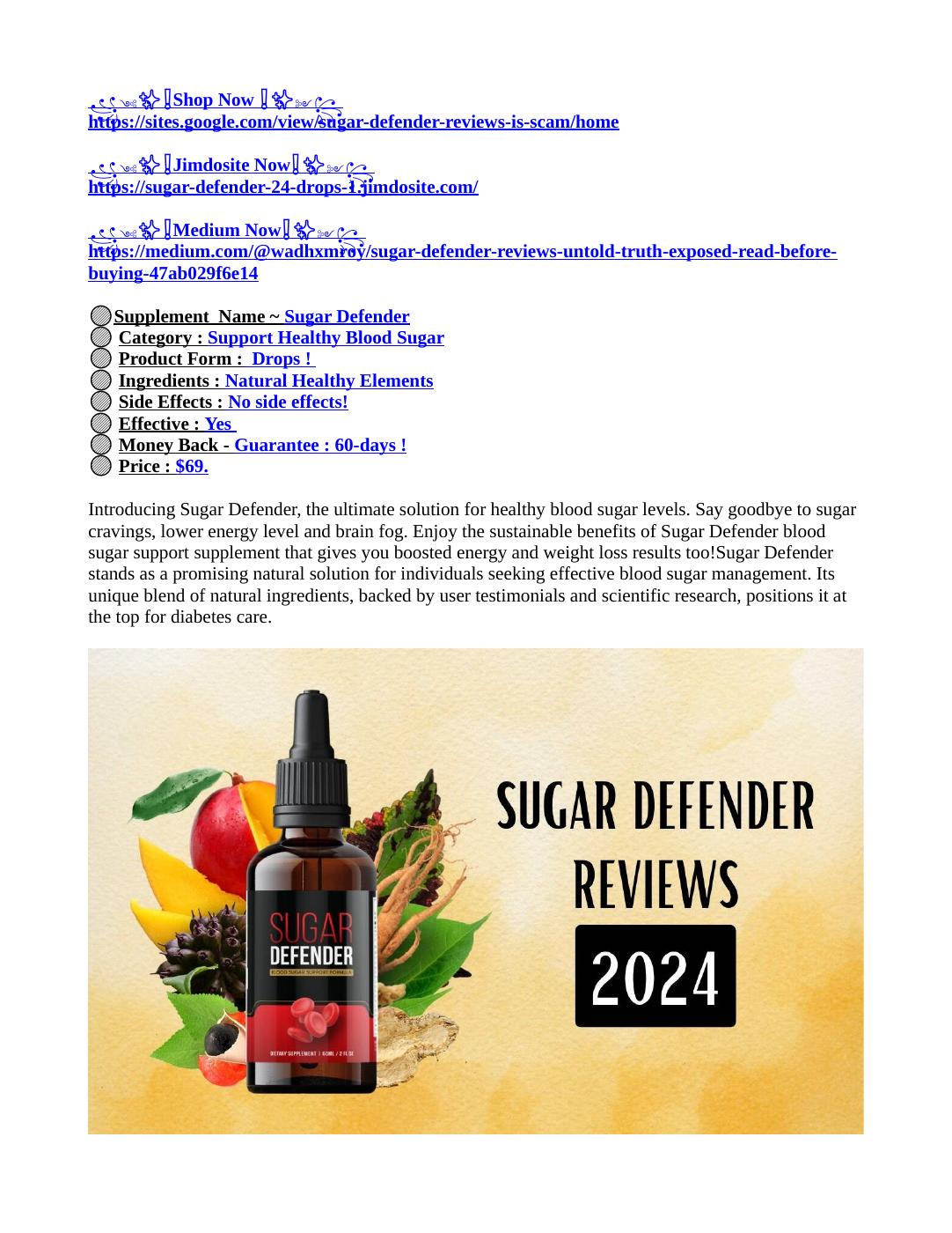 Sugar Defender Reviews – (I’ve Tested) – My Honest Experience! | PDF to ...