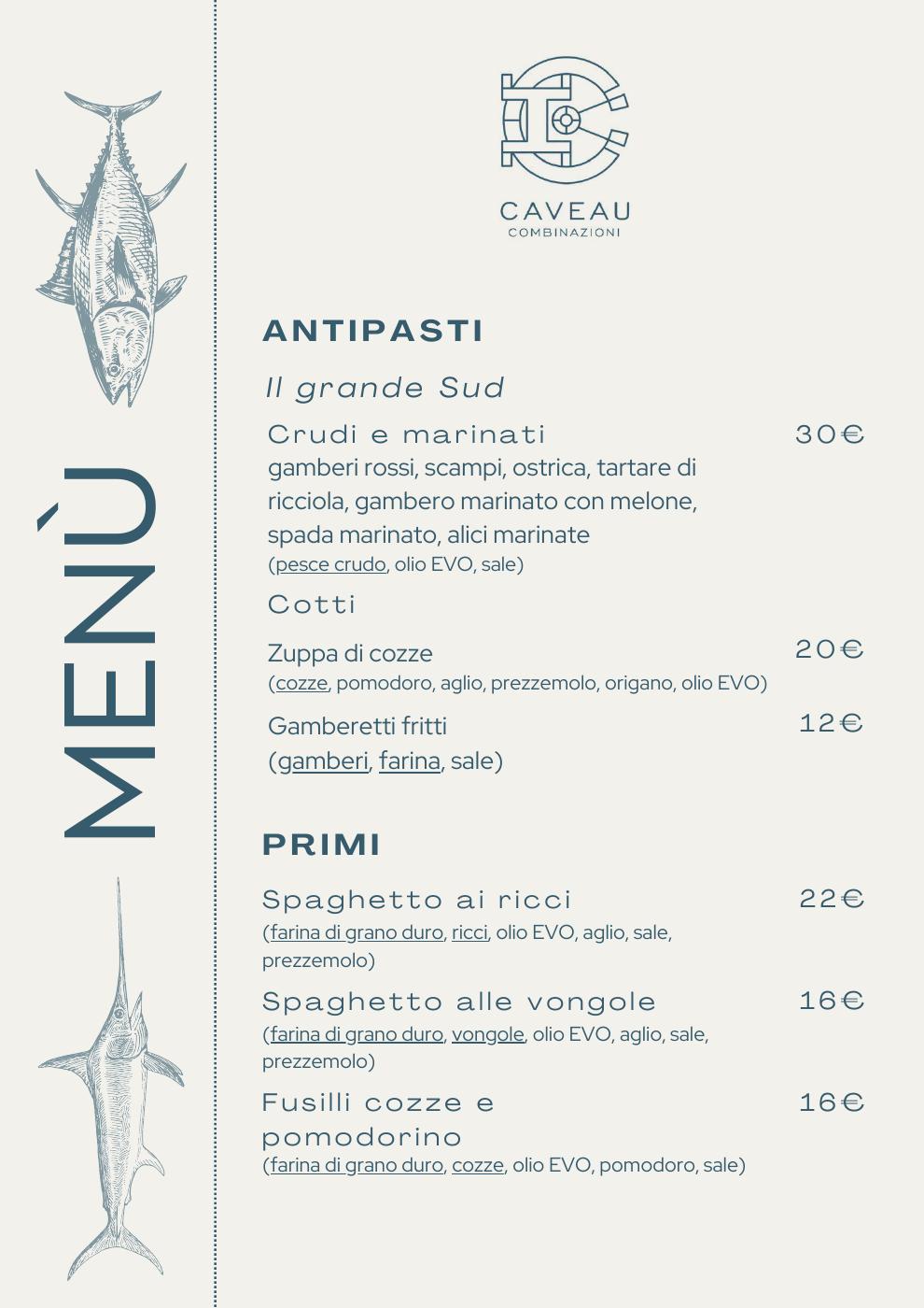 Menù Caveau | PDF to Flipbook