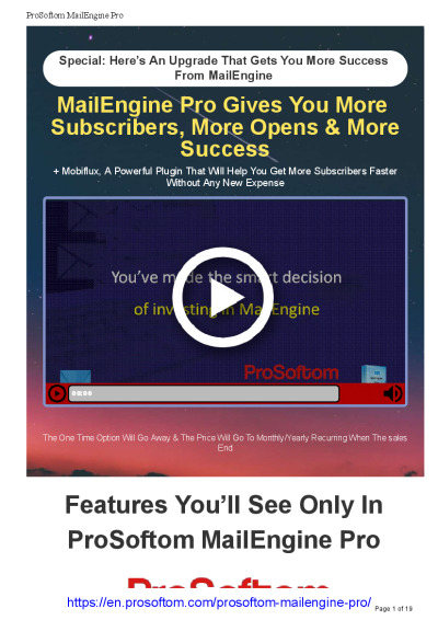 ProSoftom MailEngine Pro