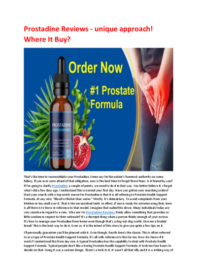 Prostadine Reviews - unique approach! Where It Buy? | PDF to Flipbook