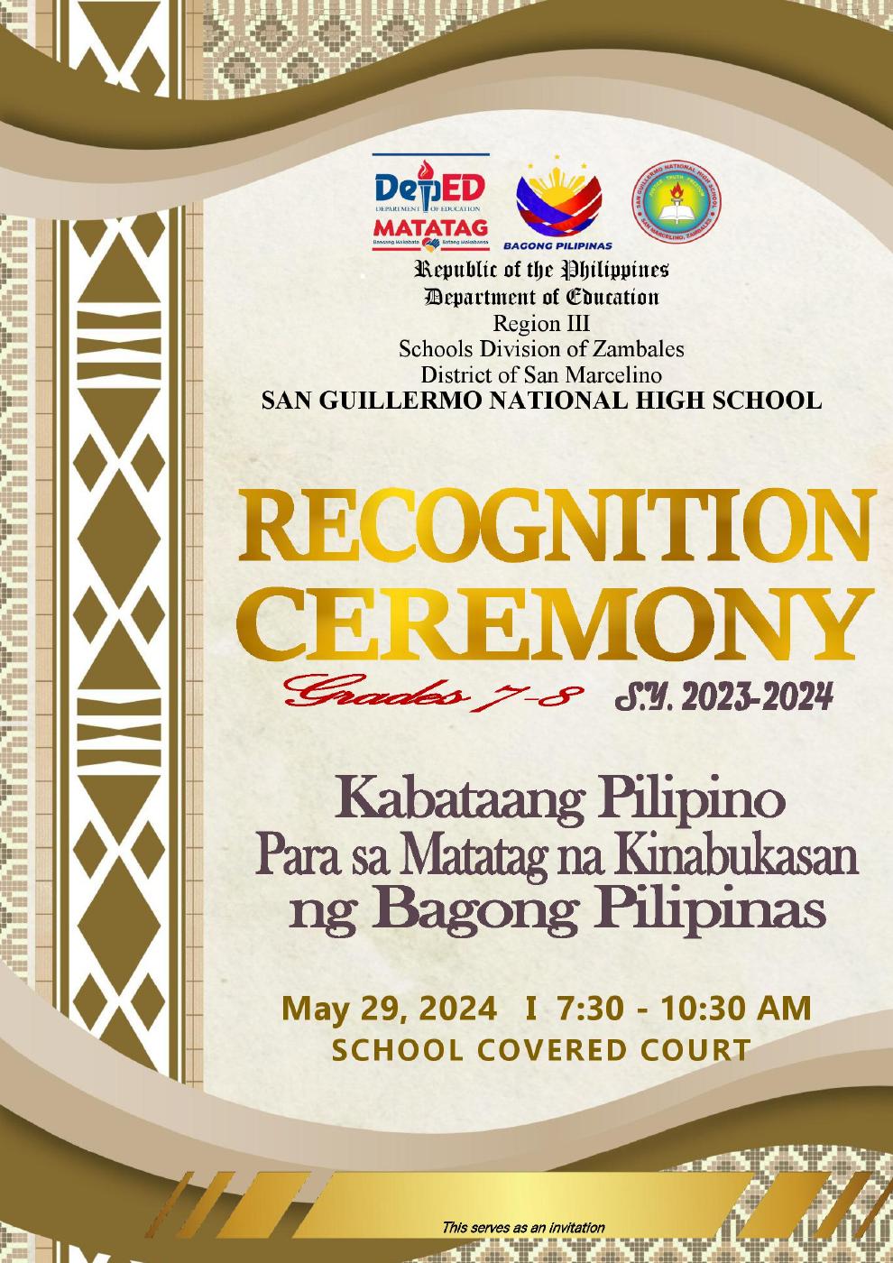 Recognition Ceremony Grade SY 2023-2024 | PDF to Flipbook