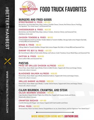 Tre's Street Kitchen Food Truck Menu | PDF to Flipbook