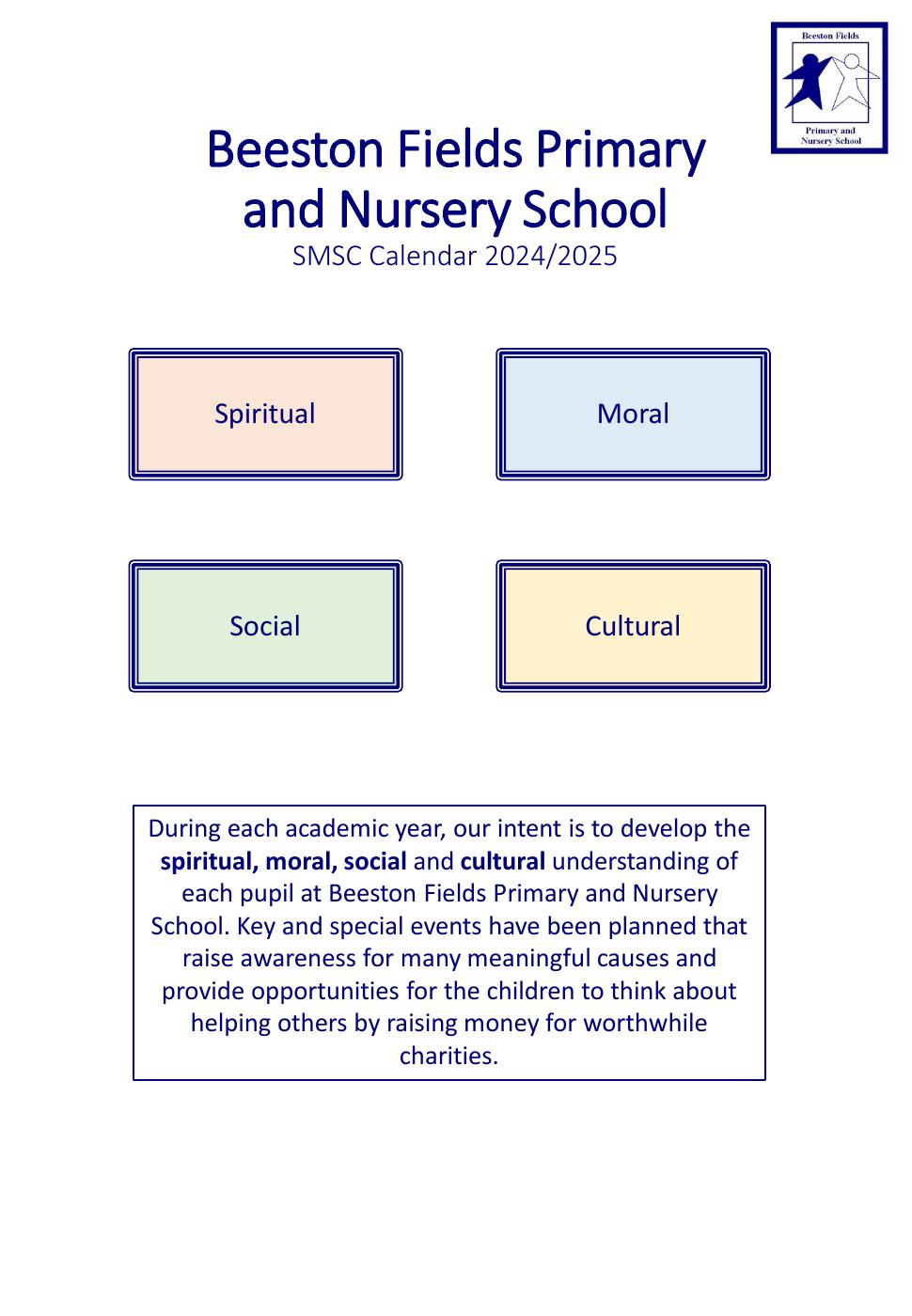 Beeston Fields' SMSC Calendar | PDF to Flipbook