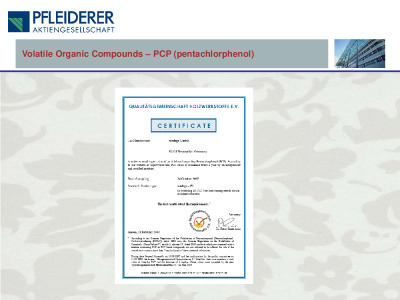 Duropal - PCP Certificate