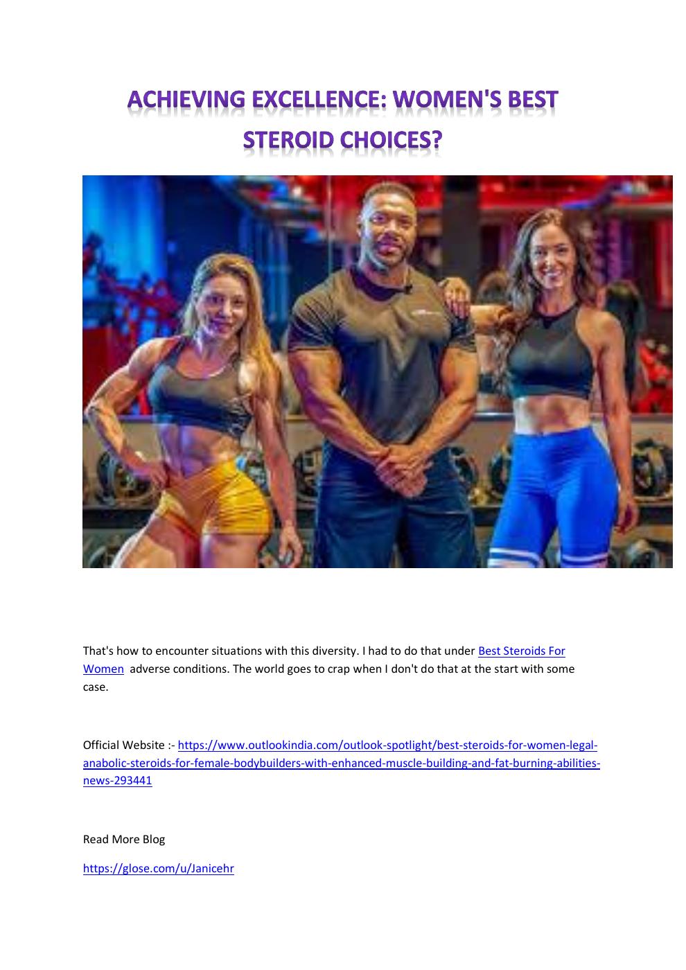Empower Your Workout: Best Steroids for Women? | PDF to Flipbook