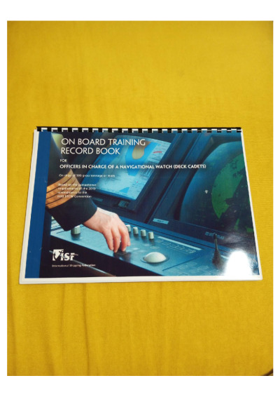 ONBOARD TRAINING RECORD BOOK FOR DECK CADETS | PDF to Flipbook