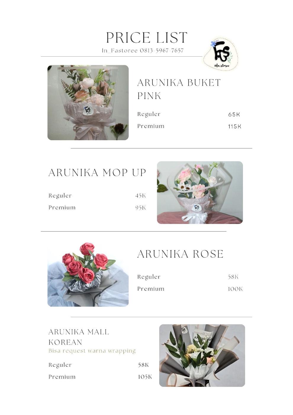PRICE LIST BUKET FA_STOREE | PDF to Flipbook