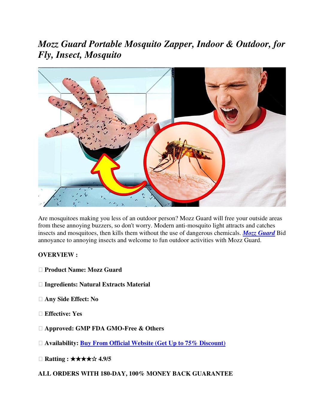 Mozz Guard Reviews: (2024) - Pros & Cons Of Mosquito Zapper | PDF to ...