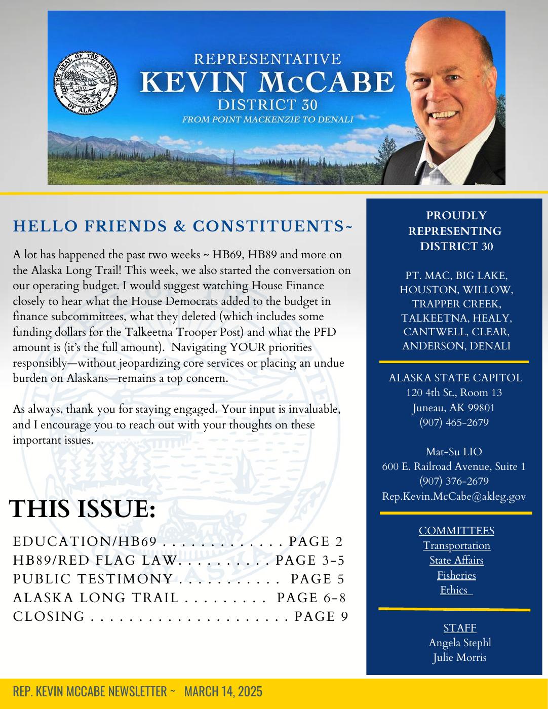 Rep. Kevin McCabe Newsletter | PDF to Flipbook