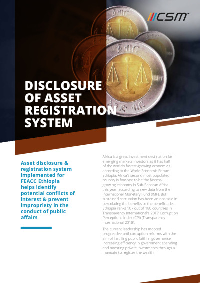 Disclosure of Asset Registration System (DARS)