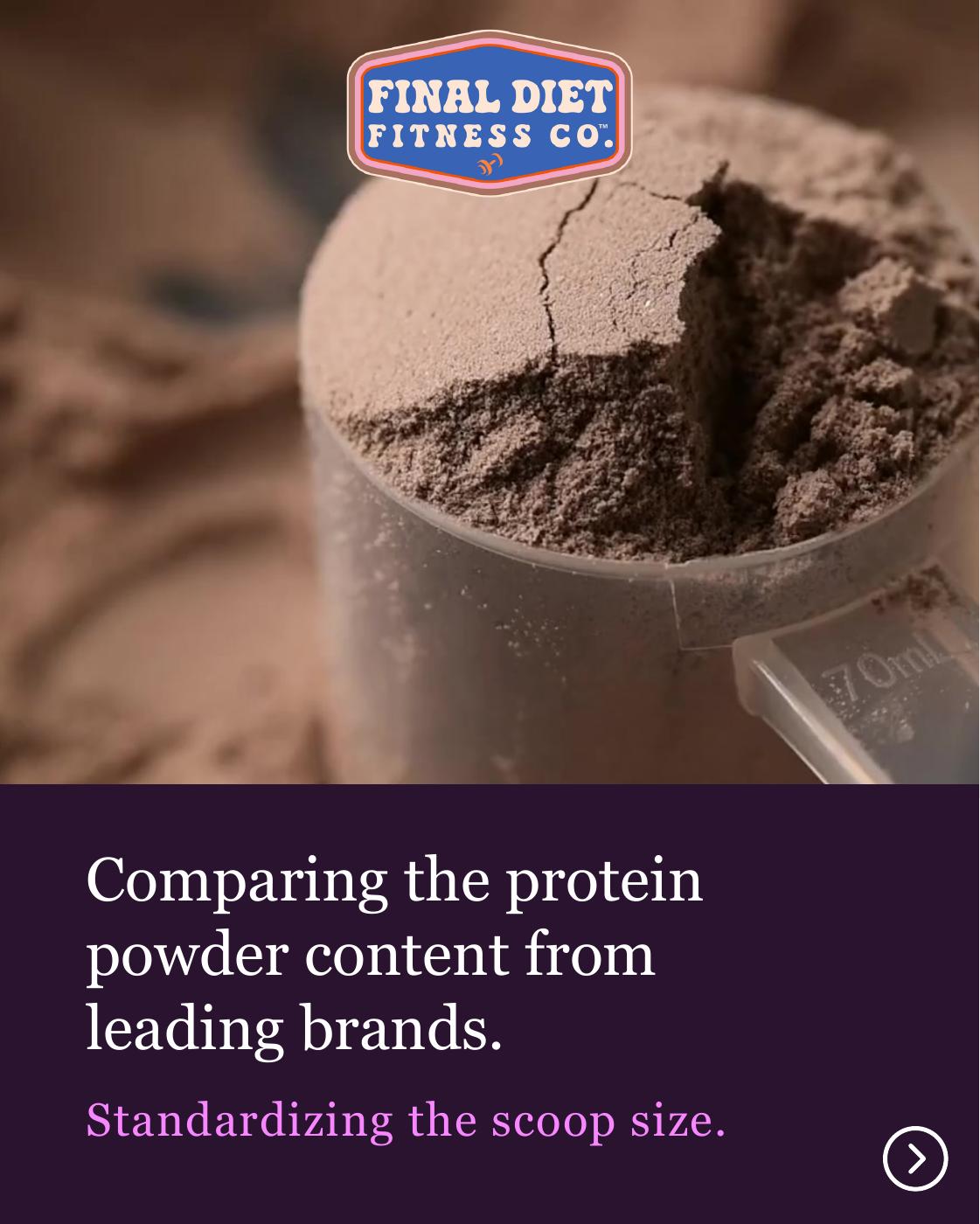 Comparing Protein Powder Scoop Sizes from Leading Brands