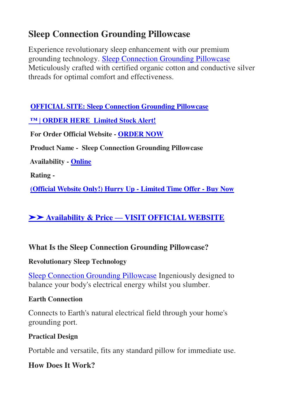 Sleep Connection Grounding Pillowcase Review | PDF to Flipbook