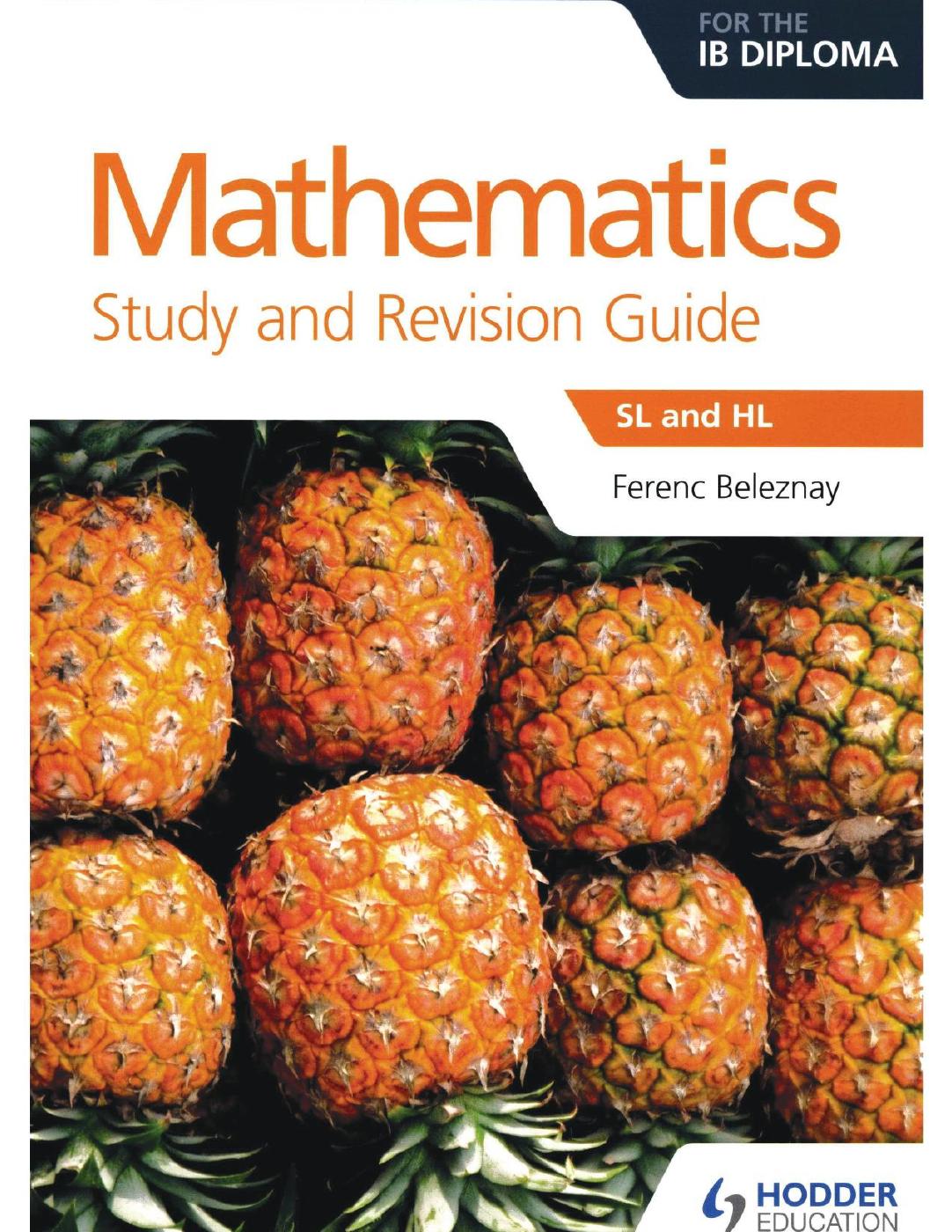9781471868481 Mathematics for the IB Diploma Study and Revision Guide