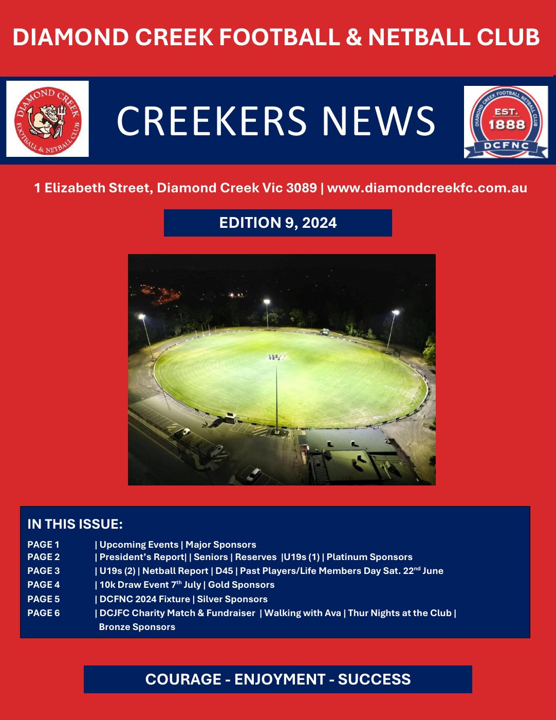 CREEKERS NEWS