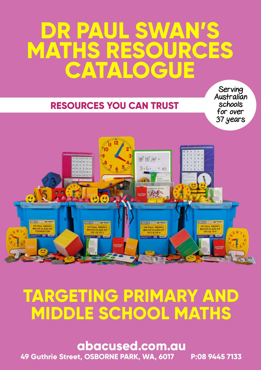 2024 Paul Swan's Maths Resources Catalogue