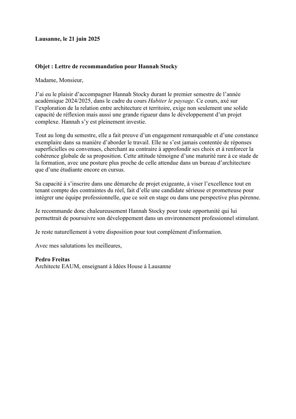 Lettre de recommandation | PDF to Flipbook