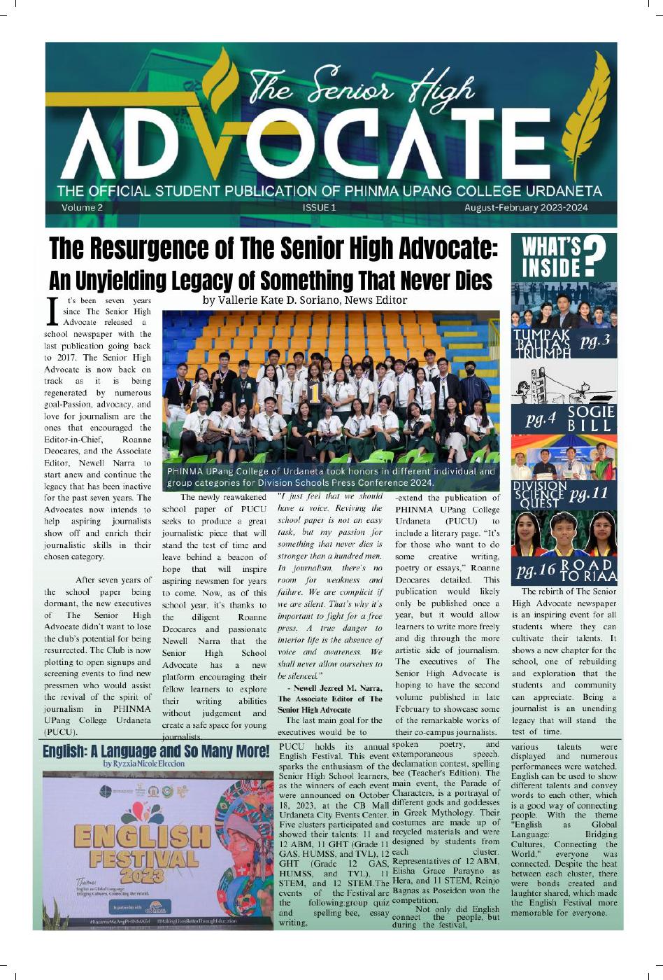 ADVOCATE 2024, Volume 2, Issue 1 | PDF to Flipbook