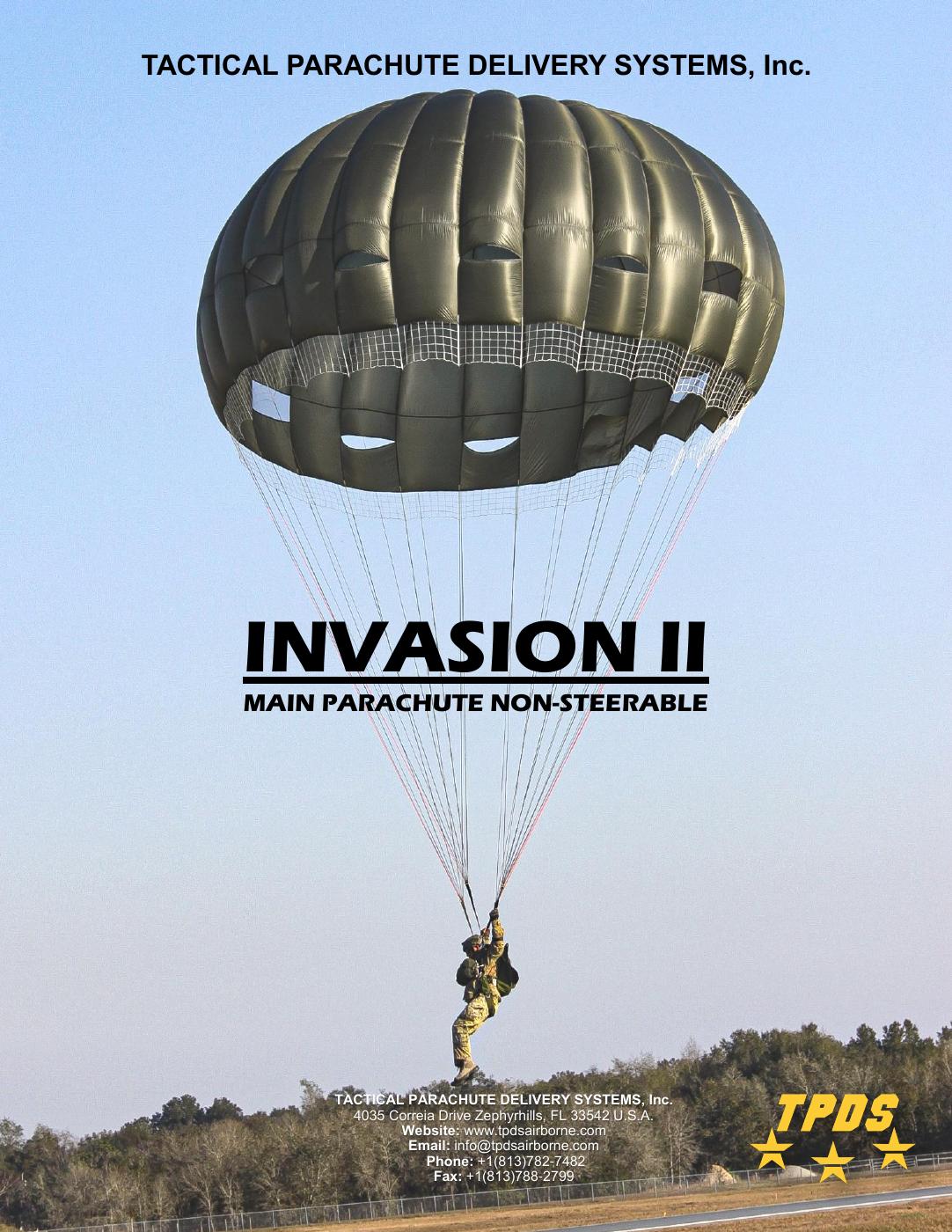 INVASION II MAIN PARACHUTE NON-STERABLE