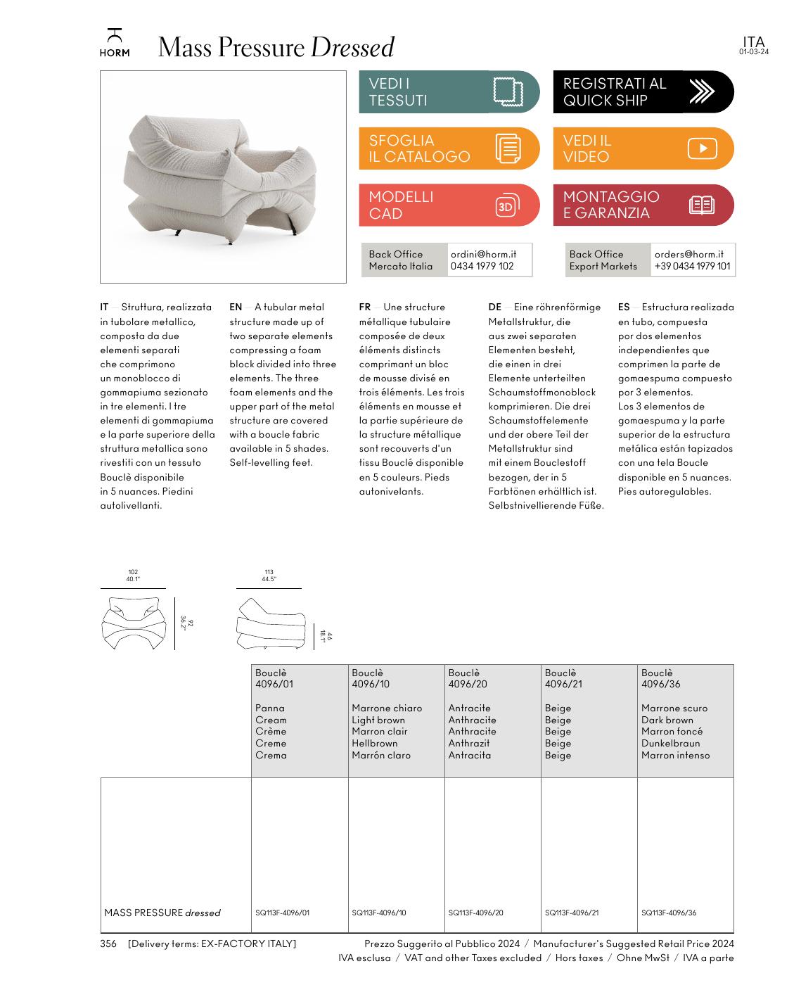 Mass Pressure-Tech Sheet ITA