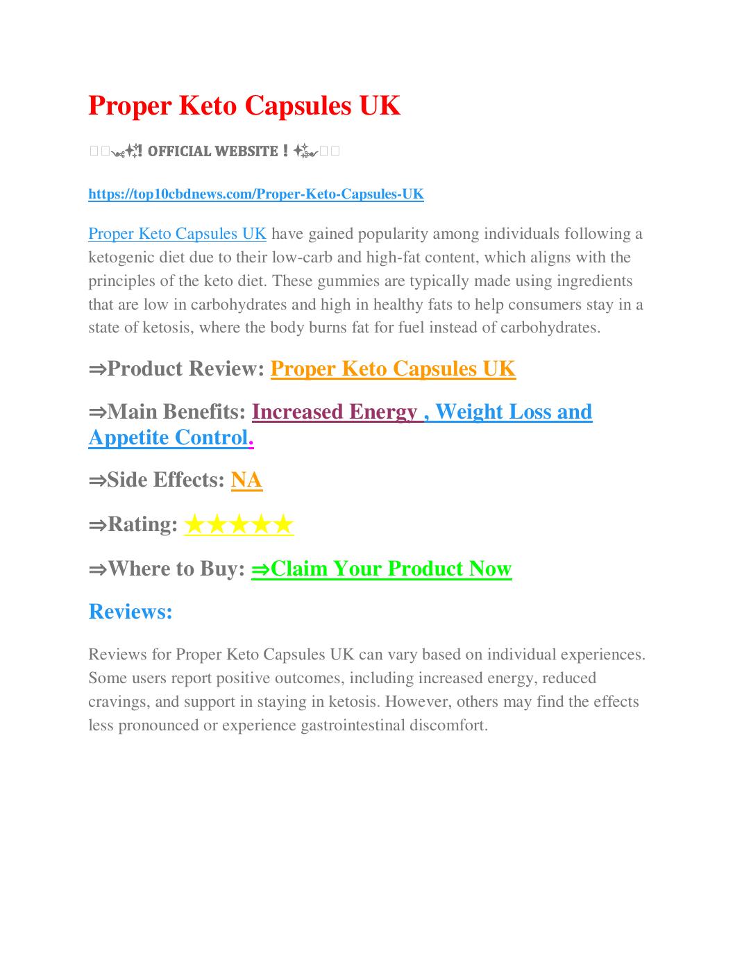 Proper Keto Capsules UK Pills Advanced BHB Ketones Men Boost Ketogenic ...